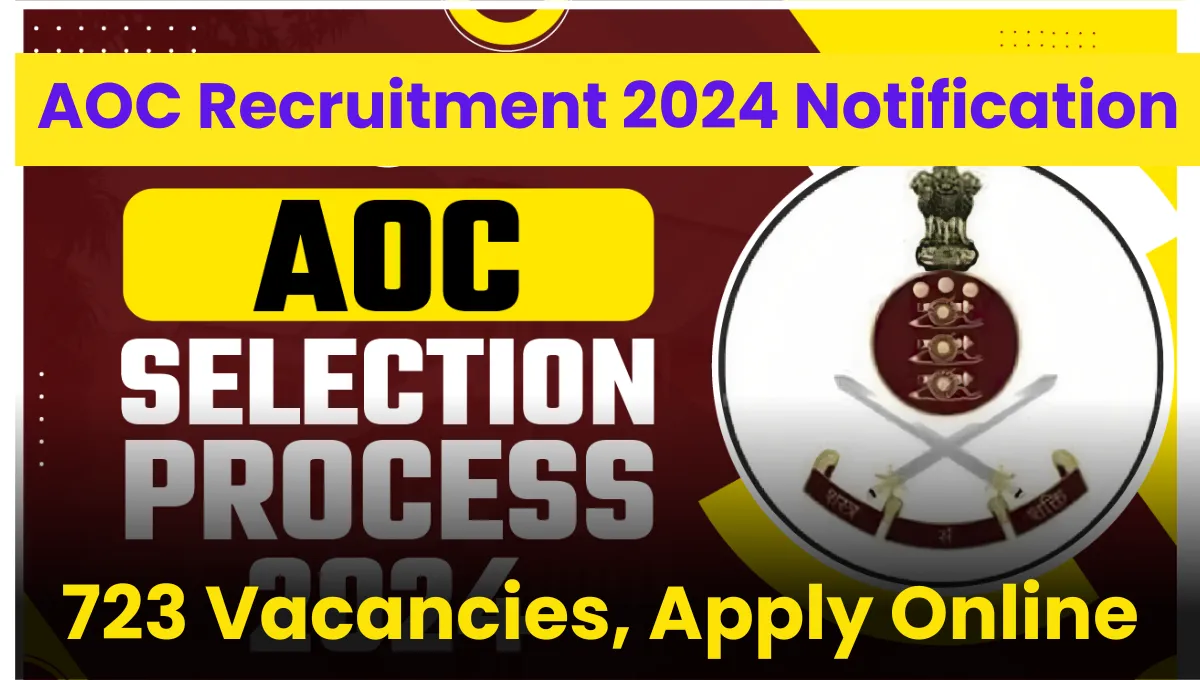 AOC Recruitment 2024 Notification Out for 723 Vacancies, Apply Online